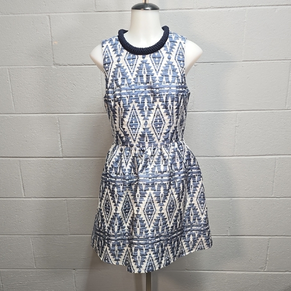 Jessica Simpson | Dresses | Jessica Simpson Blue And White Aline Mini ...